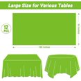 12 Pack Light Green Disposable Plastic Tablecloth, 54"x108" Rectangle ...