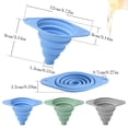 1 Pack Food Grade Silicone Funnel, Foldable Kitchen Funnel for Filling ...
