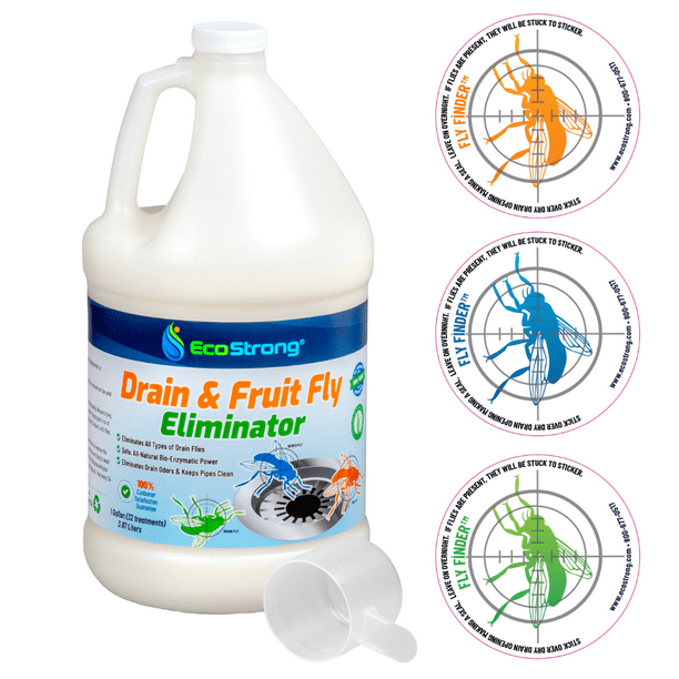 Fruit Fly Drain Treatment, Drain Fly Eliminator with Fly Finder Traps ...