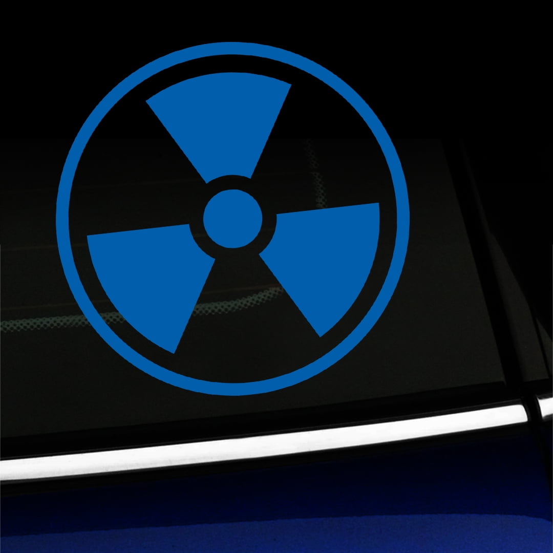 Nuclear Symbol - Vinyl Decal - Choose Color - [AZURE BLUE] - Walmart.com