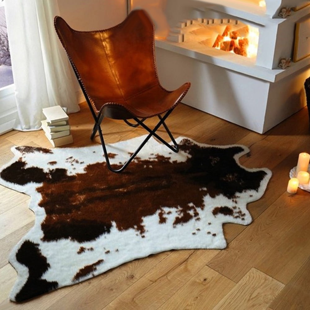 Yesbay Cow Print Area Rug Non-slip Carpet Bedroom Office Livingroom ...