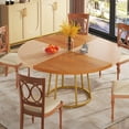 Tribesigns 47" Round Dining Table for 4, Wood Kitchen Table with 2-Tier ...