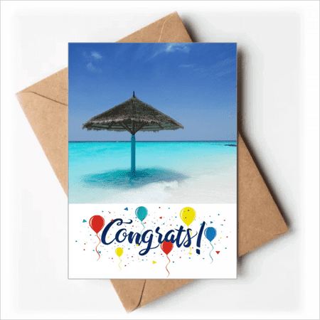 Ocean Beach Green Tree Art Deco Fashion Wedding Cards Congratulations ...