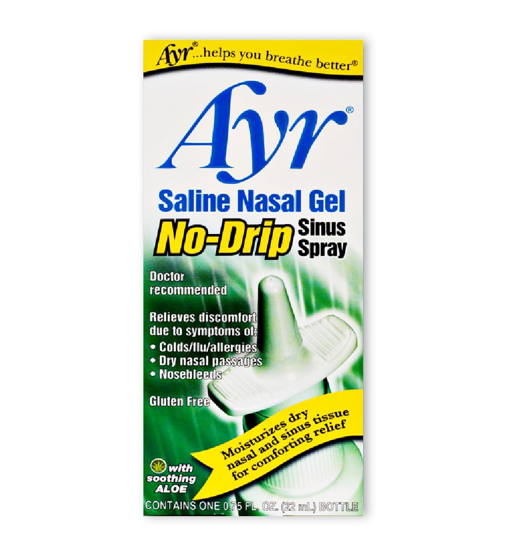 Ayr Saline Nasal Gel No-Drip Sinus Spray - Walmart.com - Walmart.com