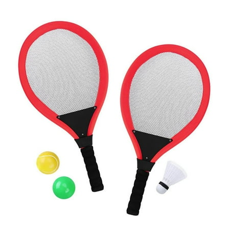 Kids Tennis Rackets Set with Shuttlecock Plus 2 Balls Child Badminton ...
