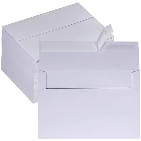 150 Pcs A8 Invitation Envelopes in White Kraft Peel & Press Self Seal 5 ...