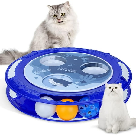 Borpein Cat Slow Feeder, Cat Toys, Puzzle Feeder Interactive Ball Toy ...