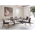 Modrest Herzog 118" Modern Ceramic & Metal Dining Table in Gray/Black ...