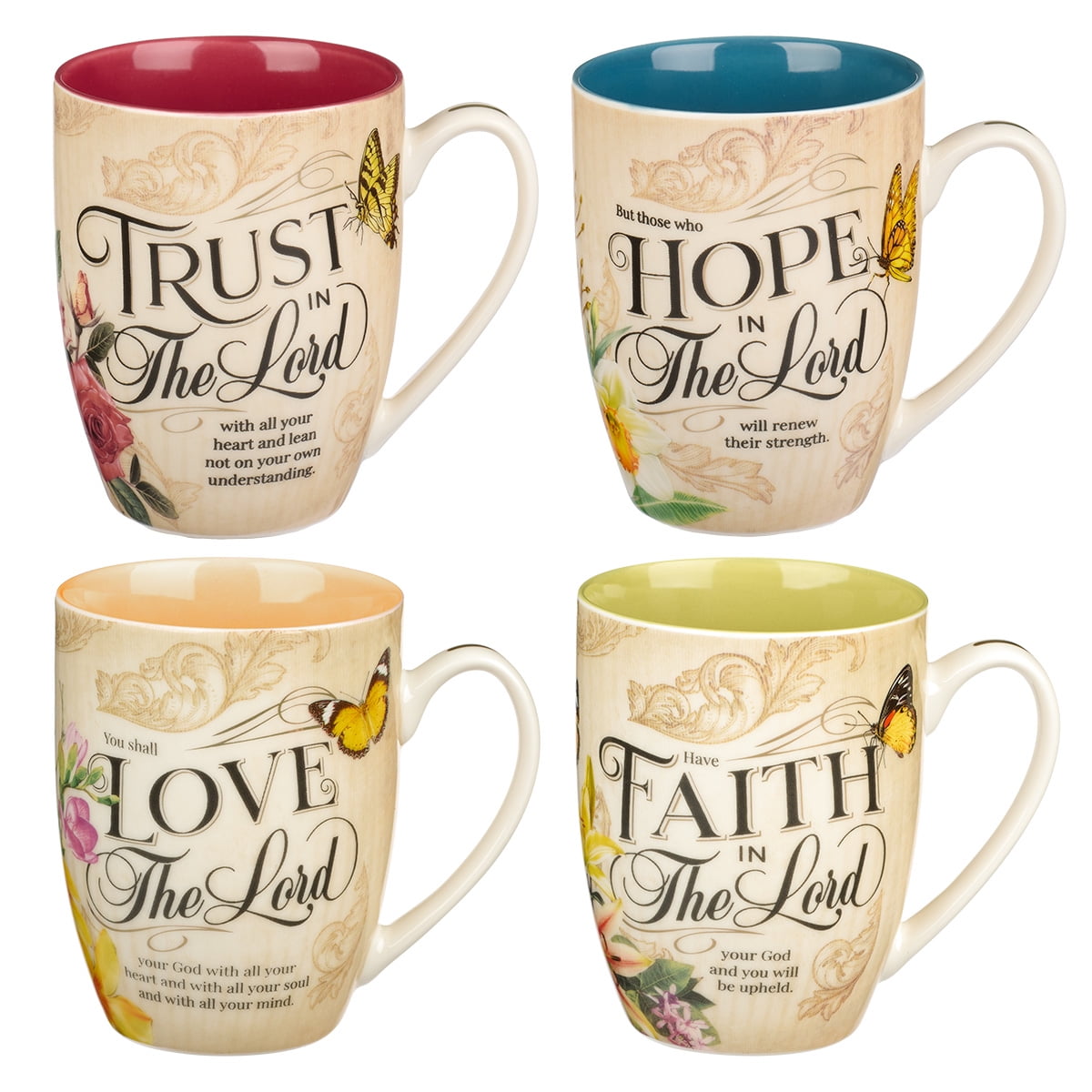 Christian Art Gifts Novelty Floral Ceramic Scripture Coffee & Tea Mug ...