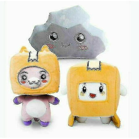 Lankybox Boxy + Foxy + Rocky Plush Soft Stuffed Toy Kid Plushie Doll ...