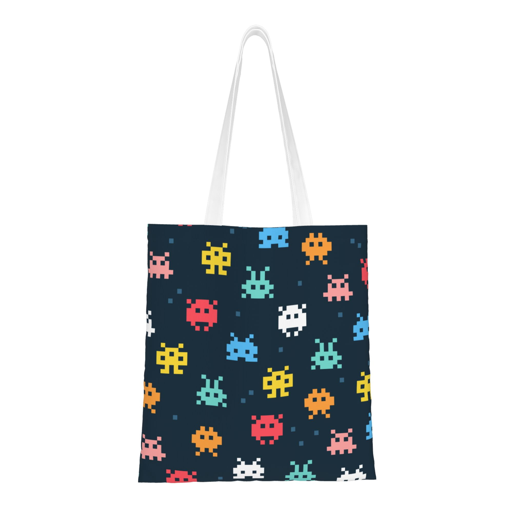 DouZhe Reusable Grocery Bags, Cartoon Aliens Game Monsters Lightweight ...