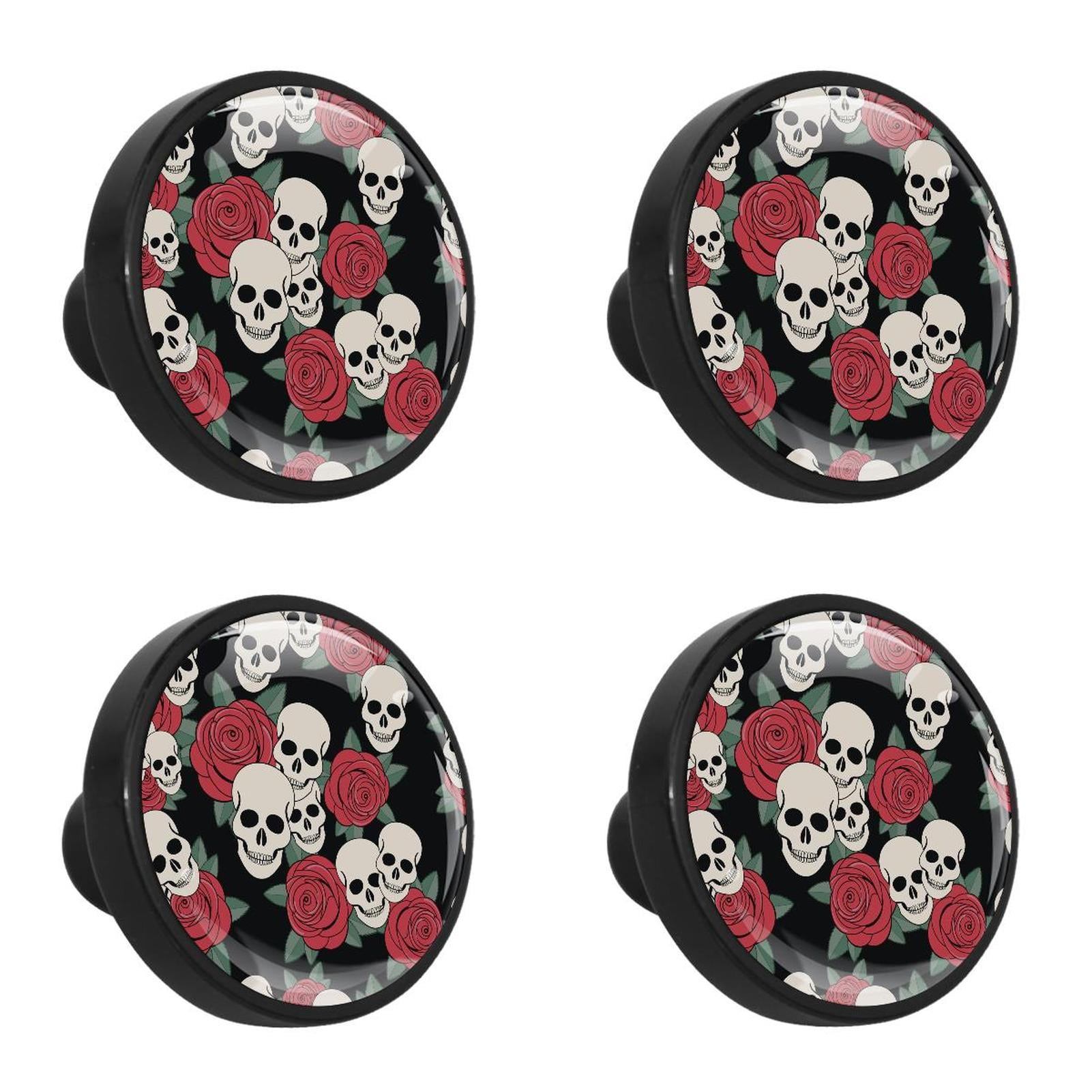 4 Pcs Skull Knobs for Kitchen Cabinet Cupboard Dresser Bookcase Drawer ...
