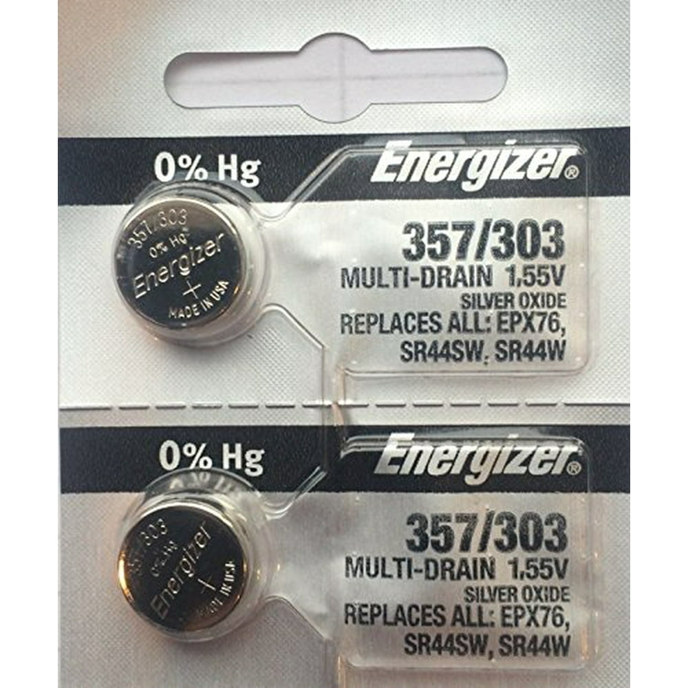 Energizer Battery 357/303 Multi Drain Silver Oxide 1.55V ((2pcs per ...