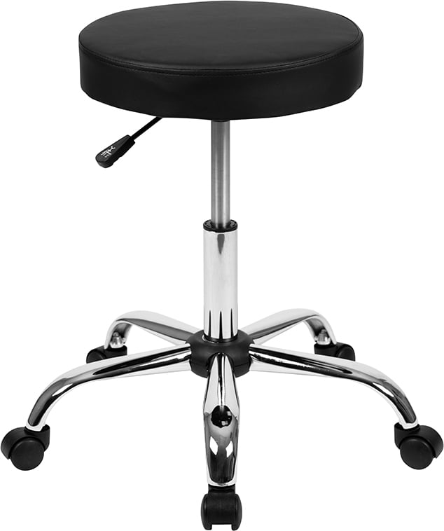 Black Backless Medical Doctor Stool with Antimicrobial/Antibacterial ...