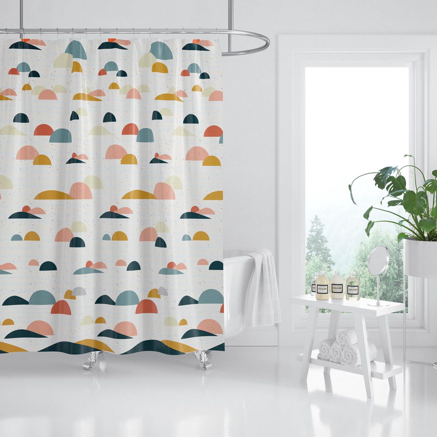 Click here for Hometrends Mainstays Peva Cresent Shower Curtain 7... prices