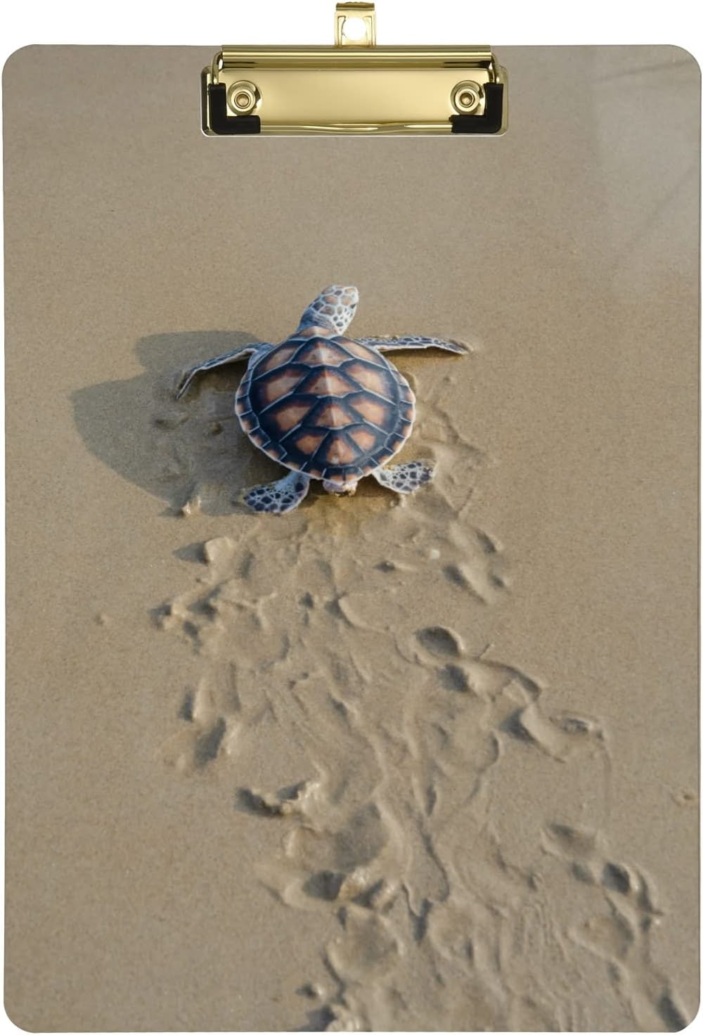FMSHPON Sea Turtle Walk Ocean Sand Beach Clipboard Hardboard Wood ...