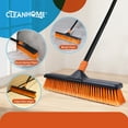"CLEANHOME 18"" Multifunction Push Broom, Stiff Bristles for Indoor/Outdoor, Floor, Tile, Patio ...