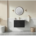 30 Inch Wall Mounted Bathroom Vanity with Ceramic Sink Floating Design ...