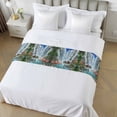 Bed Runner Forest Animal Bedding Scarves Soft Decorative Bed Flag ...