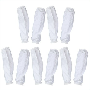 100 Pack White Disposable Plastic Sleeves Waterproof Arm Protection, 18 ...