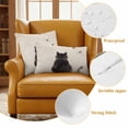 Black Fluffy Cat Outdoor Throw Pillow Covers Set of 2, Vintage Paper ...