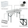 Costway Lightweight & Foldable 4ft Party Ice Table with Drain System ...