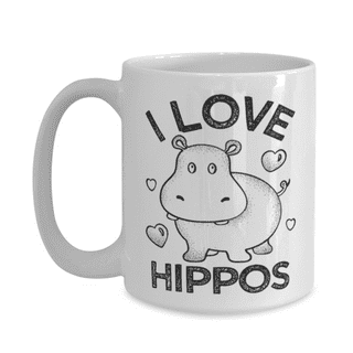 Hippopotamus Gifts, Hippo Mug, I Love Hippo Coffee Cup, Hippo Gifts for ...