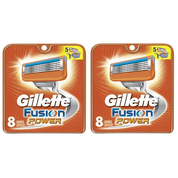 Gillette Fusion Power Refill Blade Cartridges, 8 Count (Pack of 2 ...