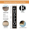 2026 New Oh Hello There Welcome Sign, 45"X9" Vertical Wood Frame, Wood ...