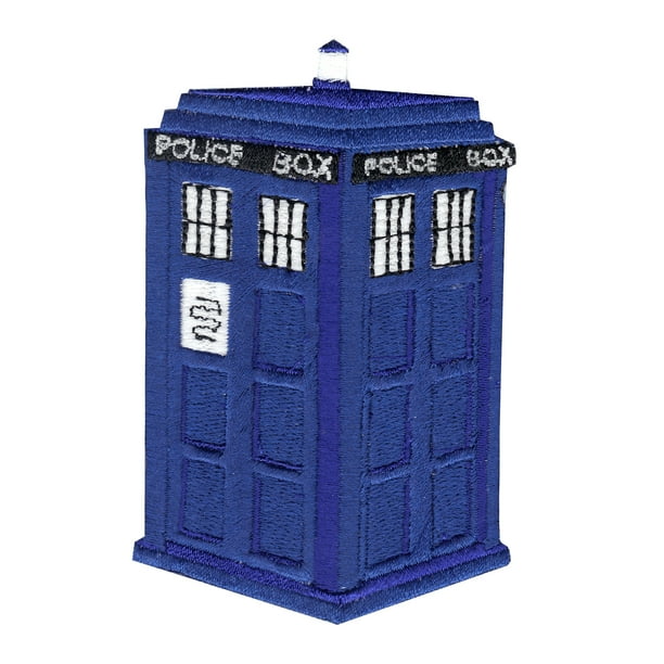 Police Call Box Telephone Booth Iron On Applique Patch - Walmart.com ...