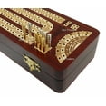 12 1/2" 2 TRACK CONTINUOUS Cribbage Board BLOODWOOD Corner Games Won Storage Box - Walmart.com