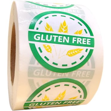 Gluten Free Kraft Stickers / 500 Brown Kraft Circle Labels Per Roll / 1 ...