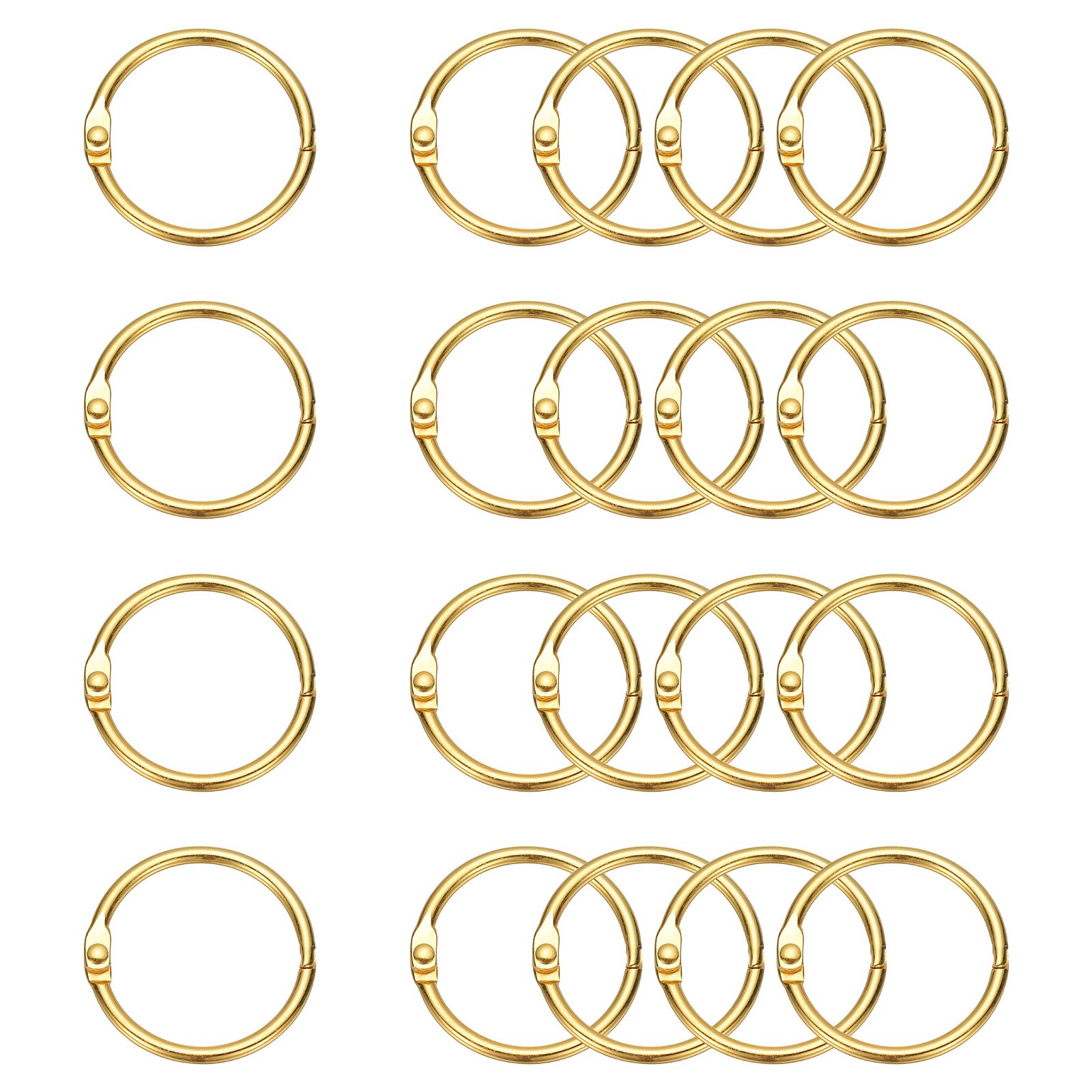 Click here for Unique Bargains Uxcell 20pcs Loose Leaf Binder Rin... prices