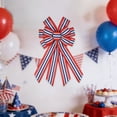 4th of July Bow Decorations with Wire Edges, Patriotic Independence Day ...