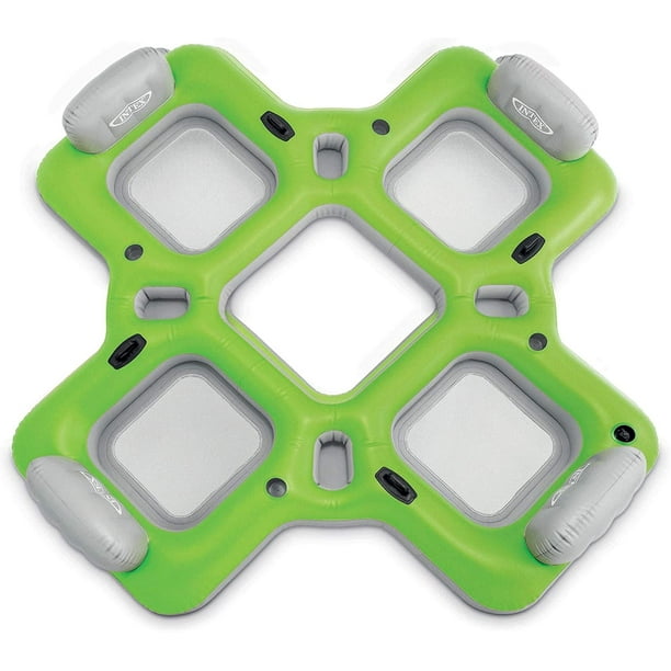 Intexjeeriy Lounge Island Inflatable 4 Seat Inflatable PVC Pool Float ...