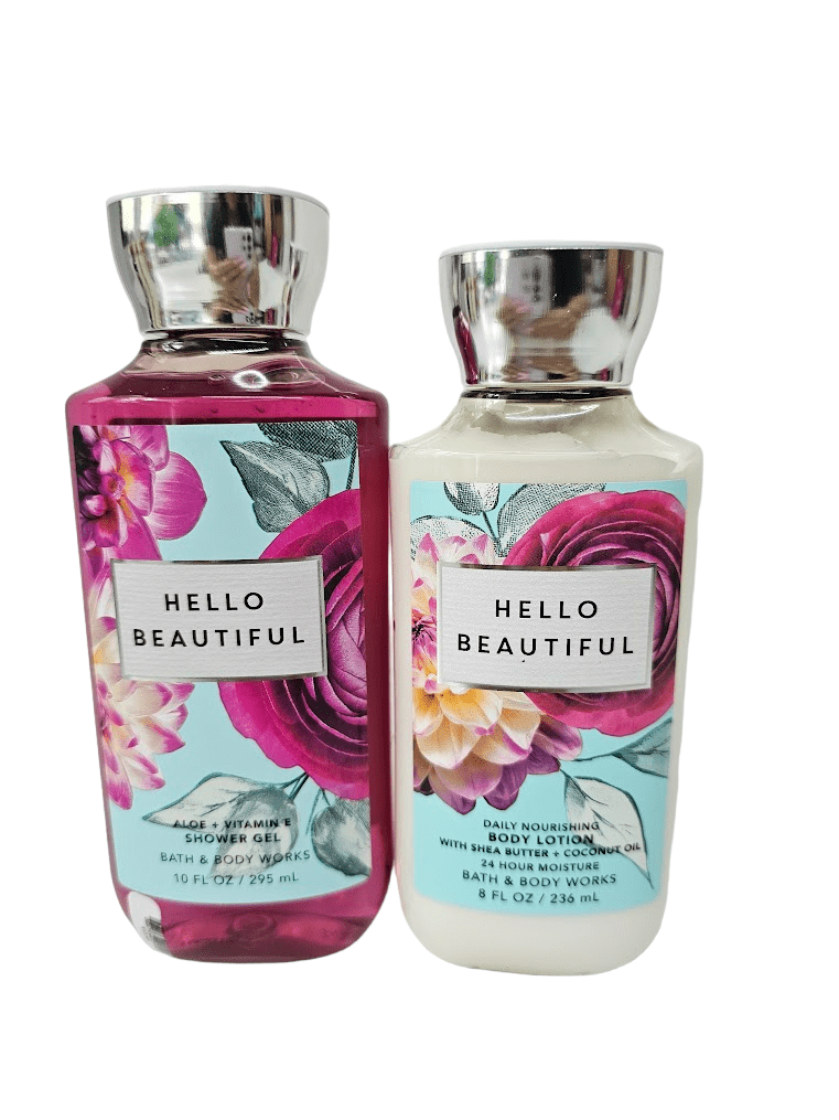Bath and Body Works Hello Beautiful Set of 2 Shower Gel and Body Lotion - Walmart.com