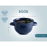 Kook Ceramic Soup Bowls with Handles, Oven and Microwave Safe, 18 oz ...