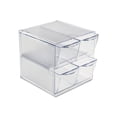 Deflecto Small Office Desk Cube Organizer with Four Drawers, Clear ...