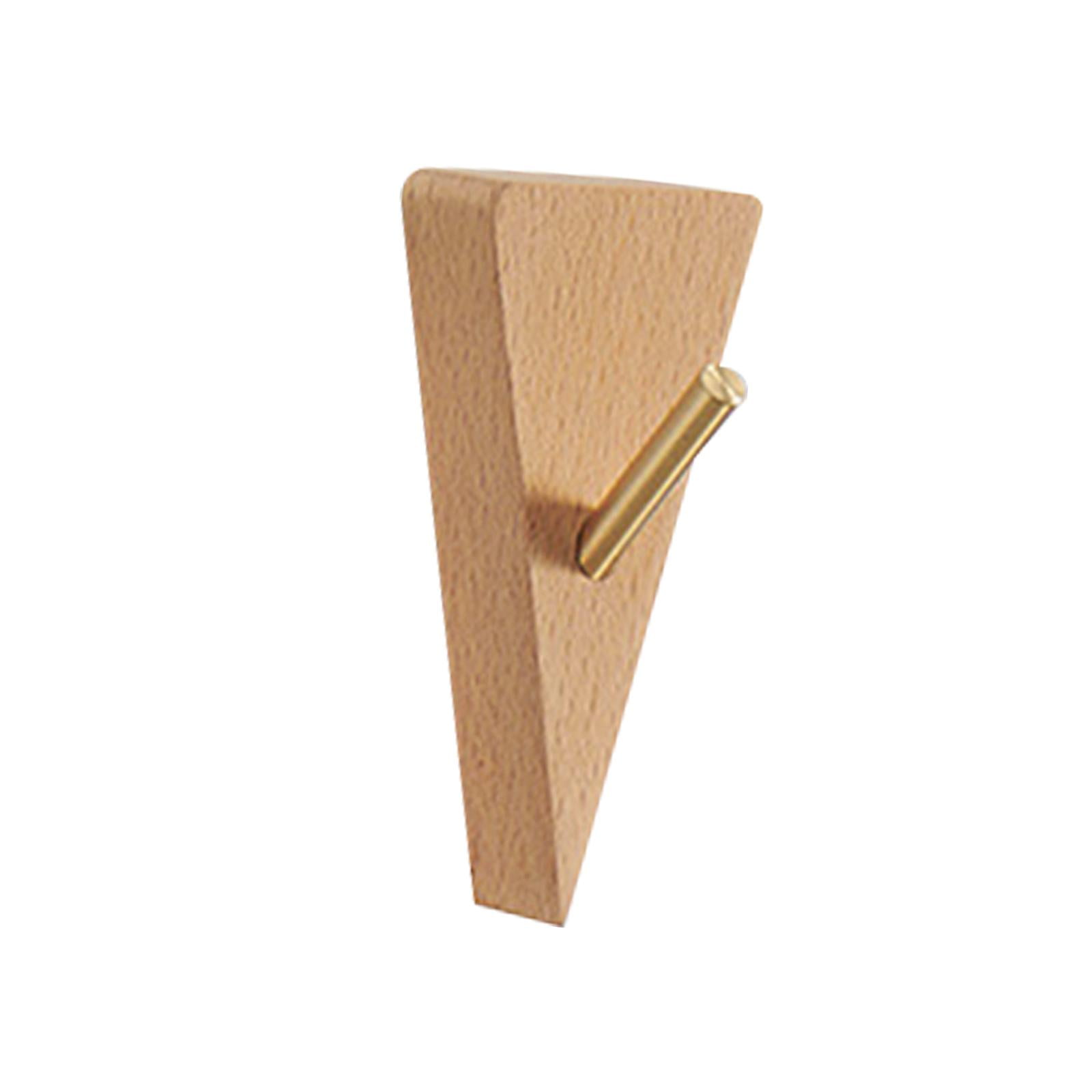 Wall Rack Holder Triangle Hooks Decorative Wood Organizer Key Chain ...