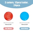 24Pcs 2 Colors Epoxy Resin Public Signs Cold Hot Water Marking Sticker ...
