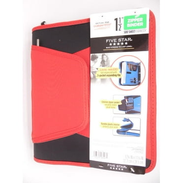 Five Star Zipper Binder, 1 Inch 3-Ring Binder, Carry-All with Internal ...