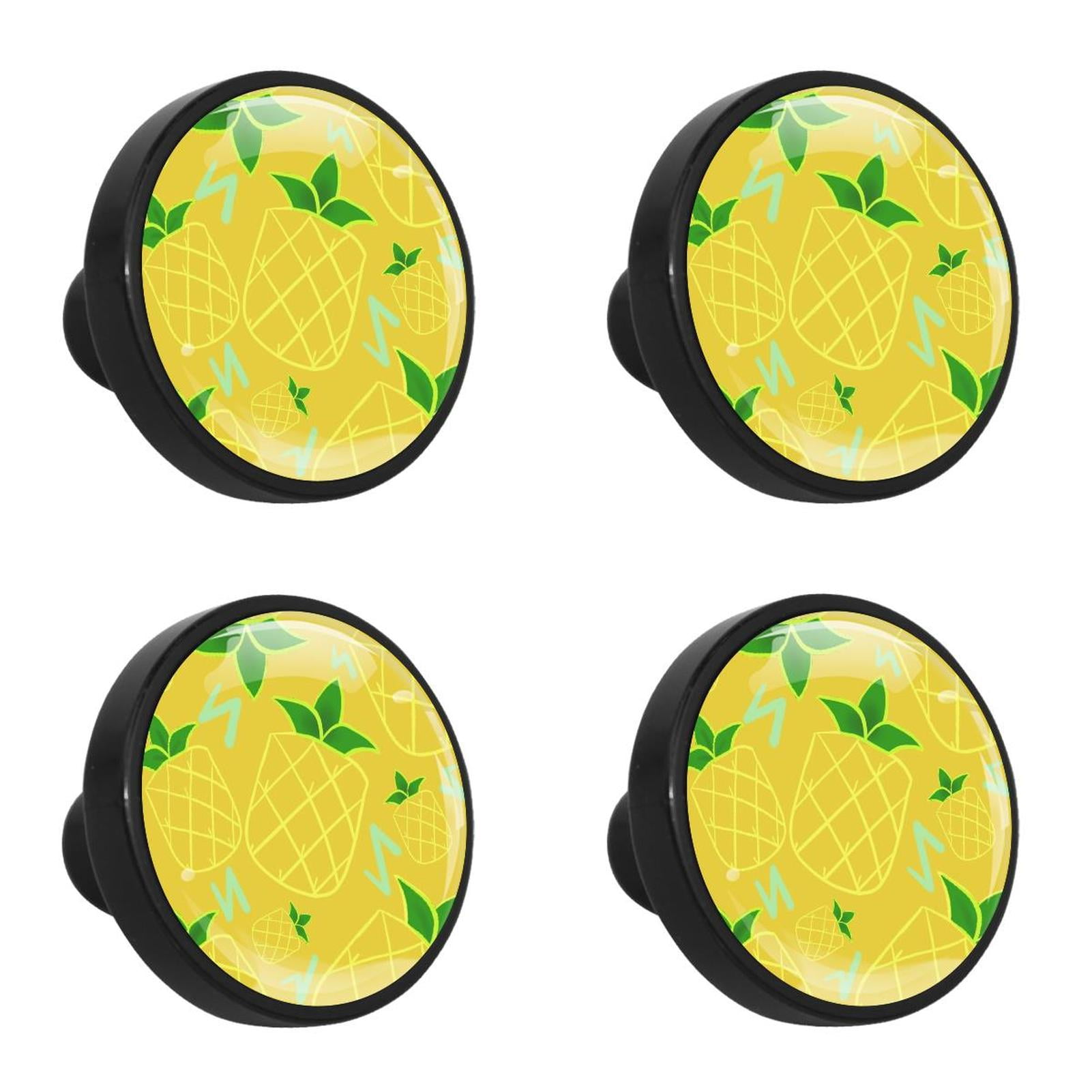 4 Pcs Pineapple Knobs for Kitchen Cabinet Cupboard Dresser Bookcase Drawer Pulls Handles Round ...