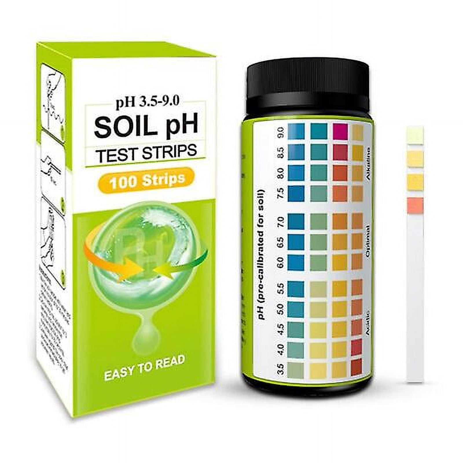 Soil pH Paper Test Kit - 100 PCS (3.5-9 Range) Test Papers - For Garden ...