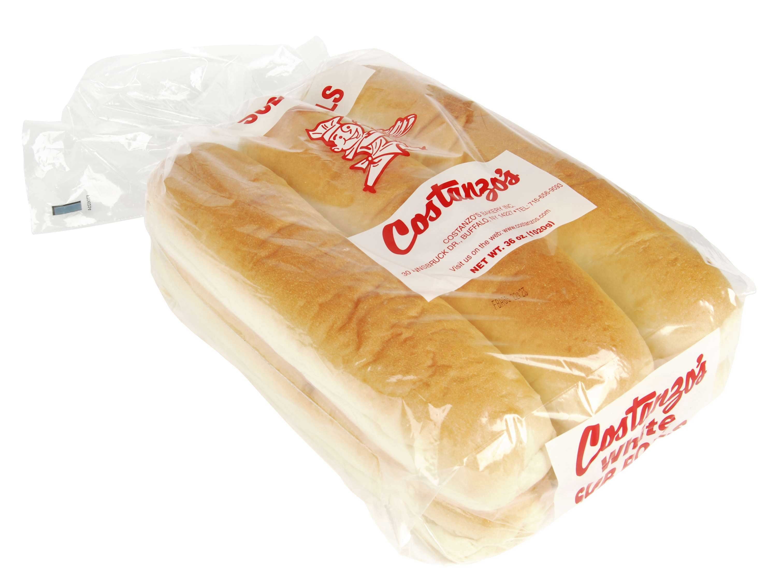 Costanzos Bakery White Unsliced Submarine Roll, 176 Gram -- 36 per case ...