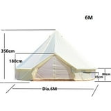 Outdoor Luxury Waterproof 6M/19.6ft Oxford Bell Tent with Stove Hole ...