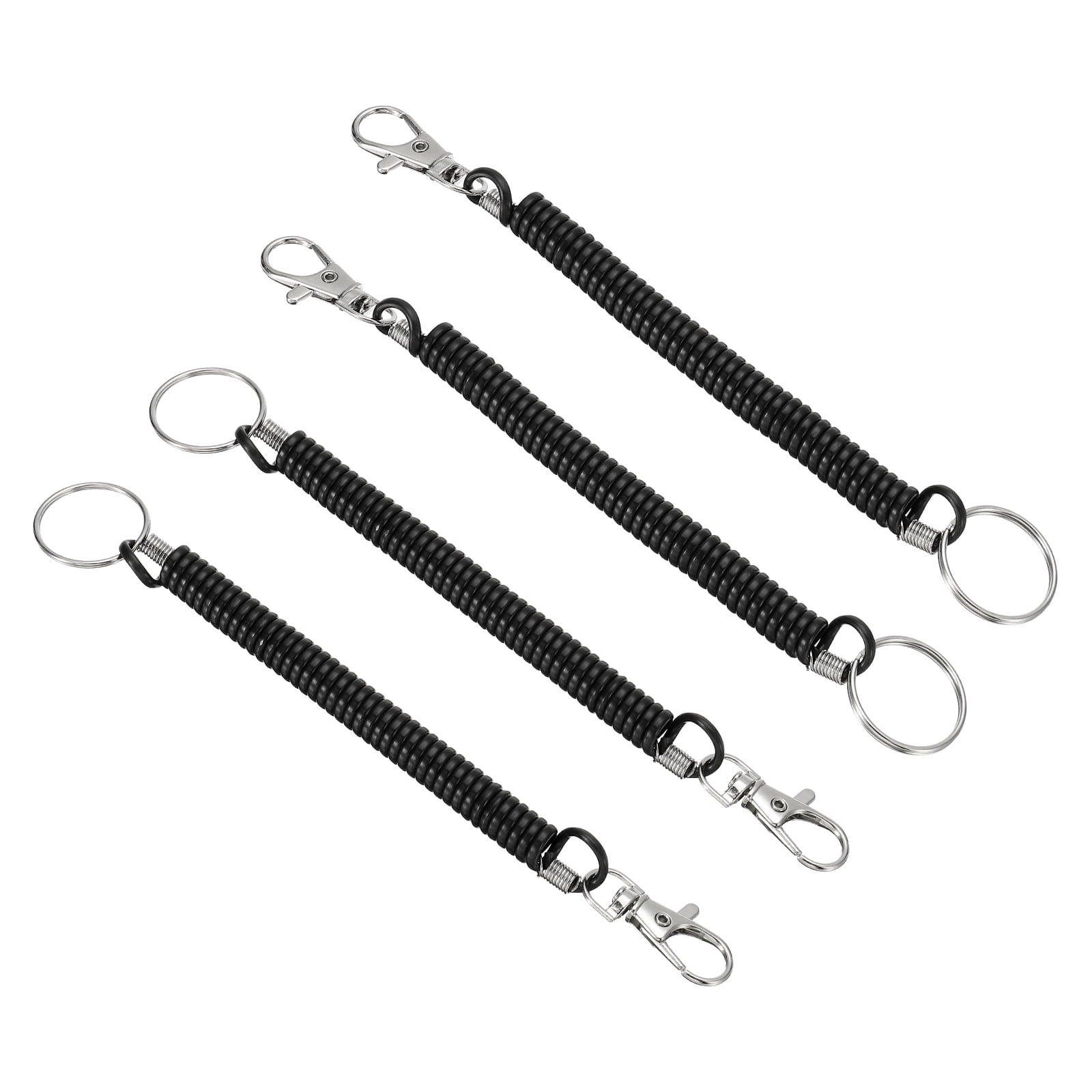 Llave de resorte espiral retráctil Uxcell, cordón elástico para llaves ...