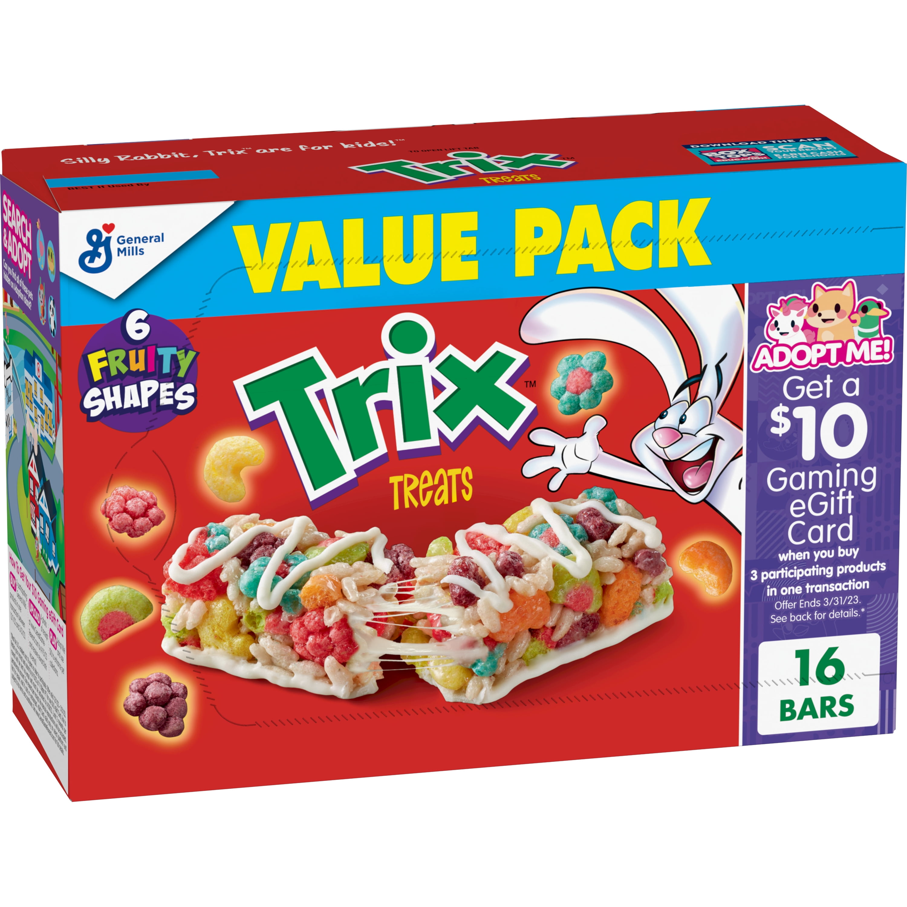 Trix Breakfast Cereal Treat Bars, Value Pack, 16 ct - Walmart.com