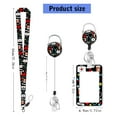 Retractable Name Card Badge Holder with Lanyard Carabiner Badge Reels ...