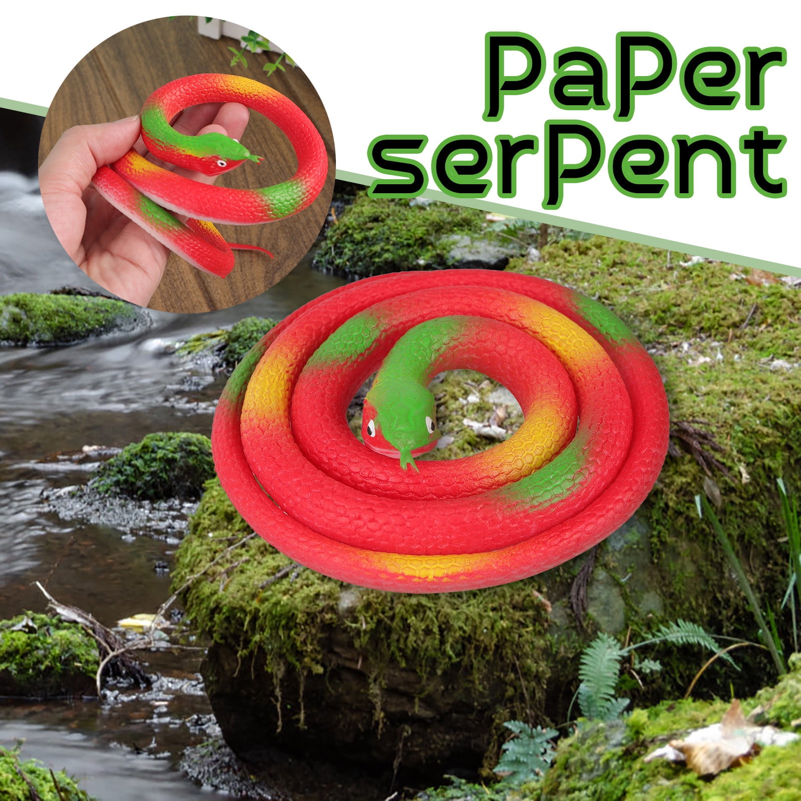 Snake Statue, Realistic Snake Prank Props, Scary Snake Toy, Panic Bird ...