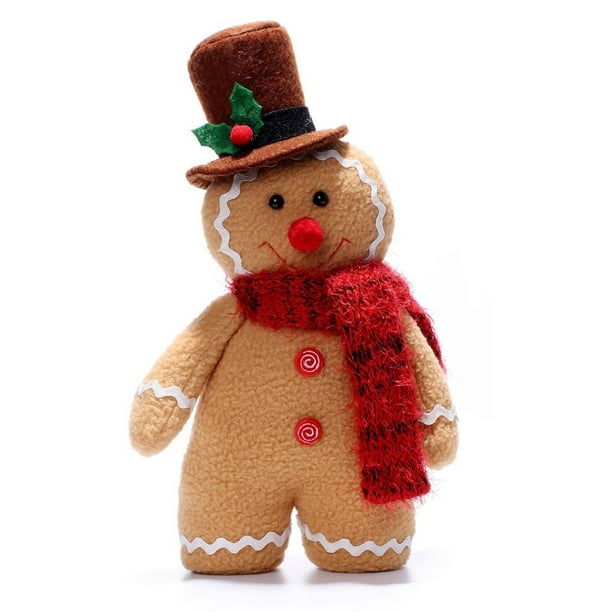 Flmtop Gingerbread Man Plush Doll Adorable Create Atmosphere Festive ...